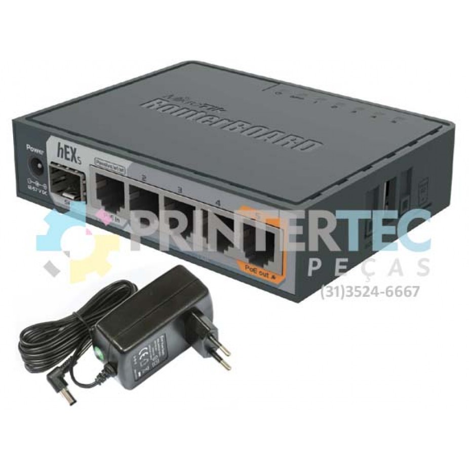 ROTEADOR MIKROTIK ROUTERBOARD HEX S RB760IGS
